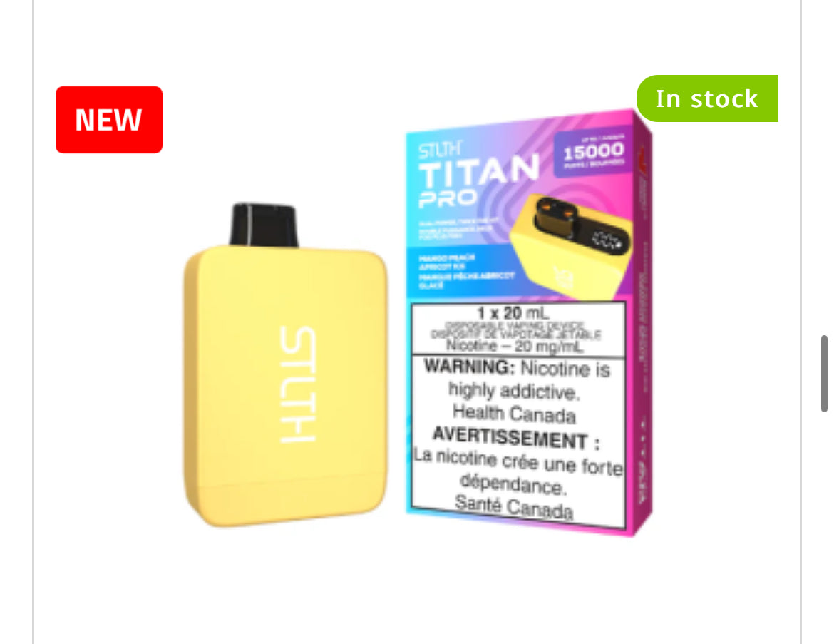 STLTH TITAN PRO -15000 Puffs (disposable vape) – Vapor Head Halifax